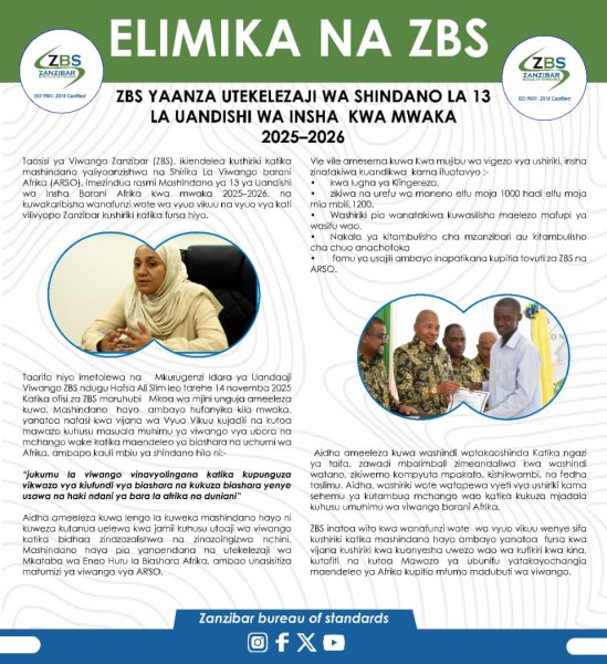 Home - Zanzibar Bureau of Standards